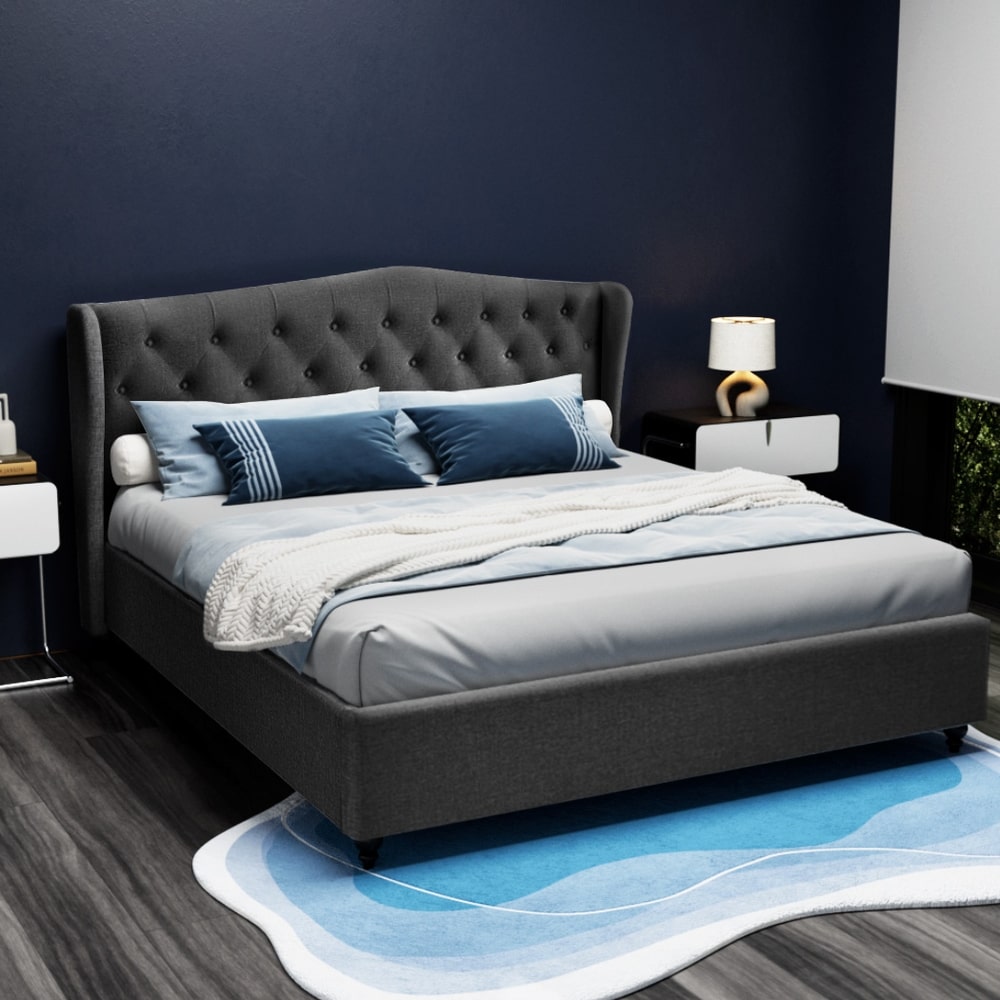 PIER French Provincial Luxury Bed Frame Charcoal - King