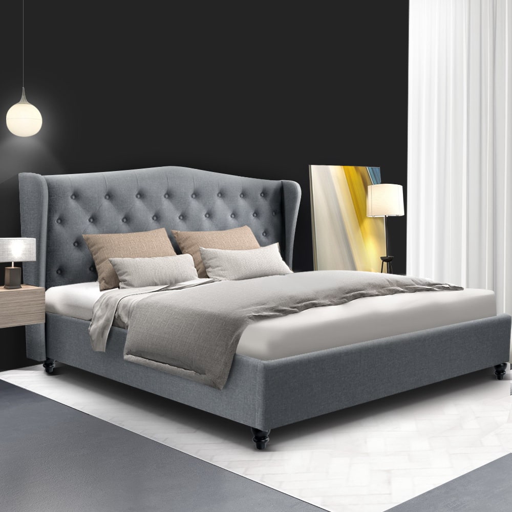 PIER Bed Frame Grey - King
