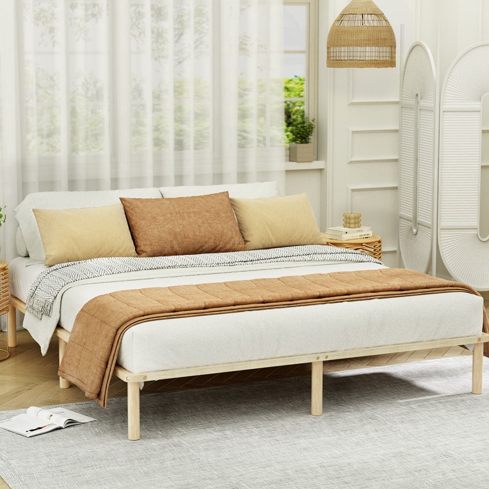 AMBA Pine Timber Bed Frame - King